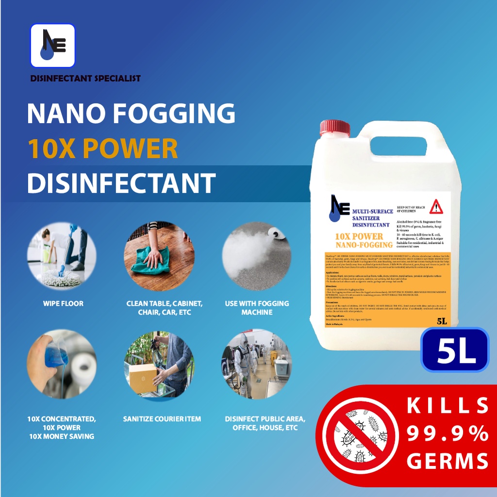 🔥READY STOCK🔥 ONEDROP™ 5L 10X Nano-Fogging Disinfectant Sanitizer ...