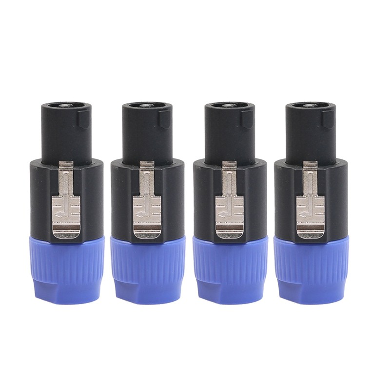 4pcs 4 Pole Speaker Plug Twist Lock Cable Connector For Neutrik Speakon ...
