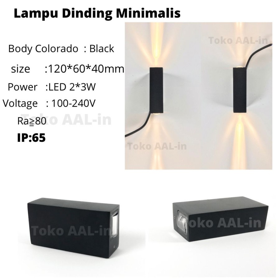 Waterproof OUTDOOR LED 2 WAY WALL LAMP 2*3 W IP54 WARM WHITE | Shopee ...