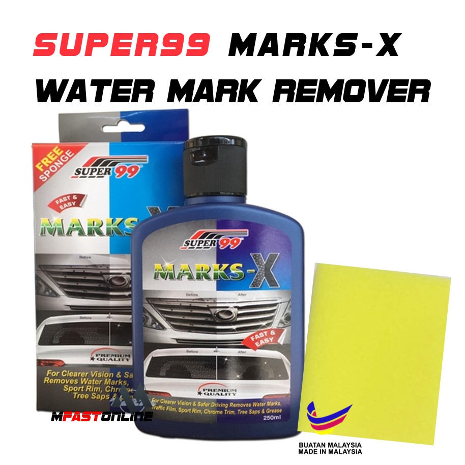Super 99 Mark-X Car Water Mark Remover 250ML Windscreen Watermark ...