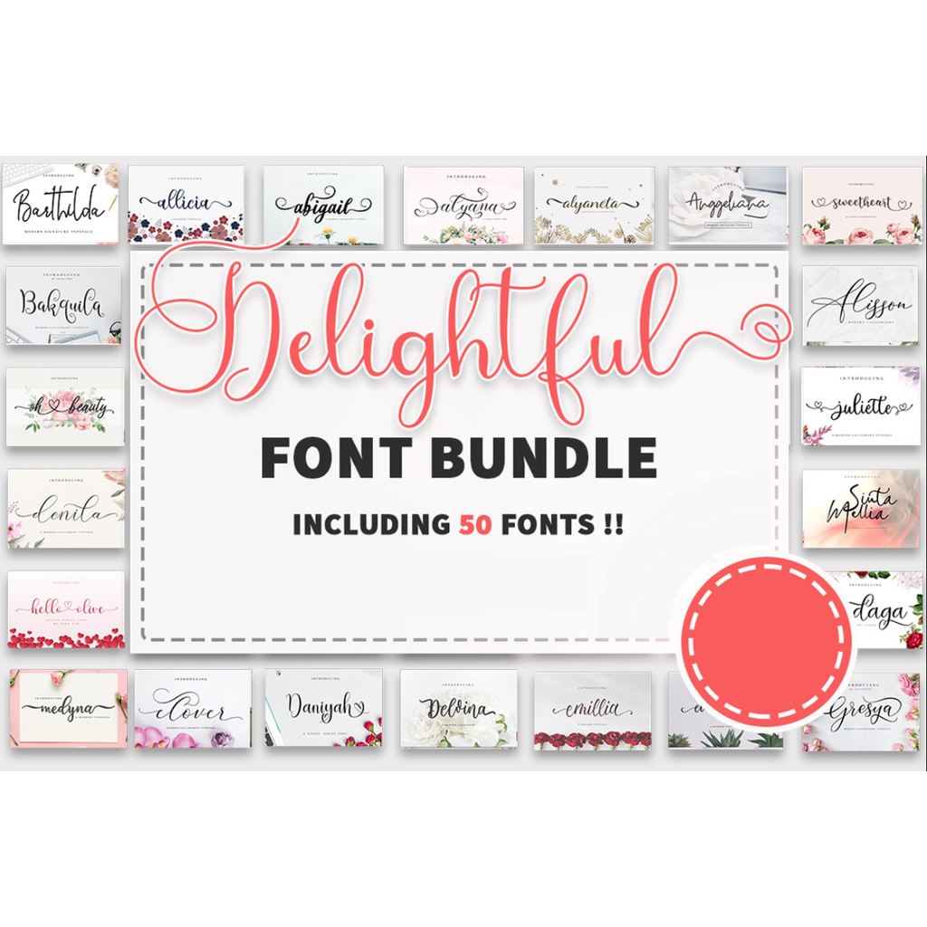 [FONT] Handwritten Delightful Fonts Bundle OTF + TTF Perfect For Logos ...