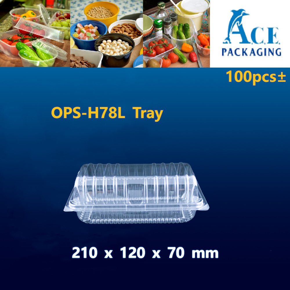 OPS-H78L Tray / Plastic Tray with Lock / Bakery Disposable Plastic Food ...