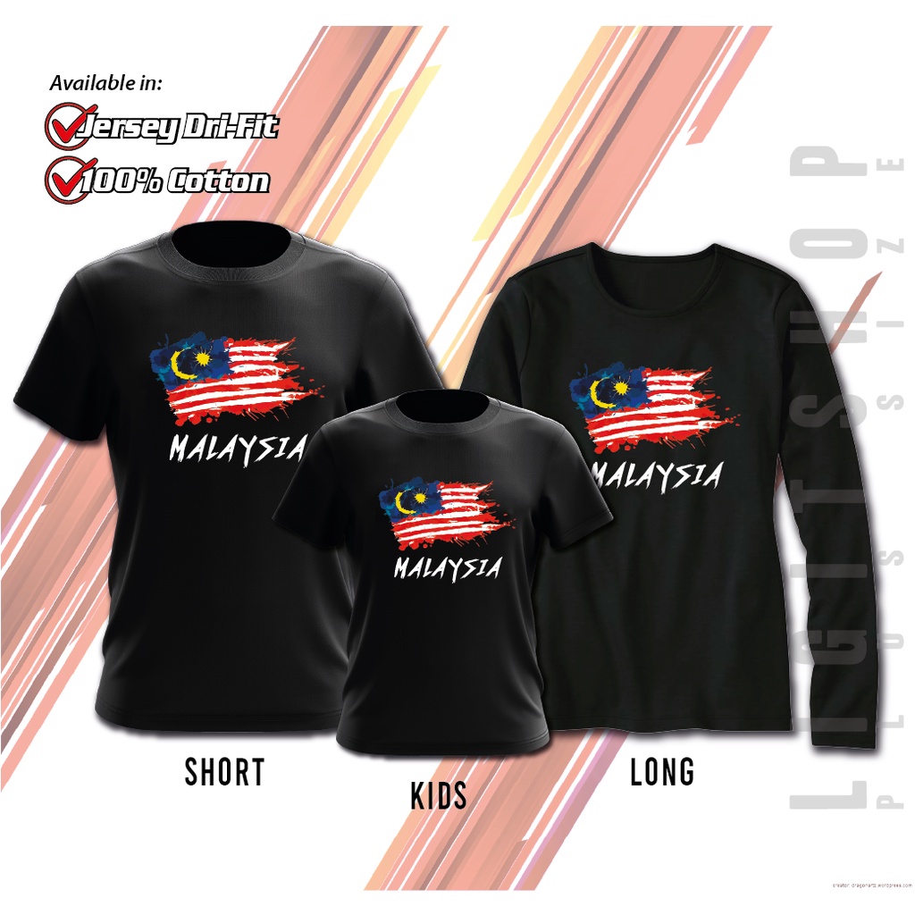 Merdeka Malaysia T-Shirt PREMIUM Short Long Sleeve & Kids Hari ...
