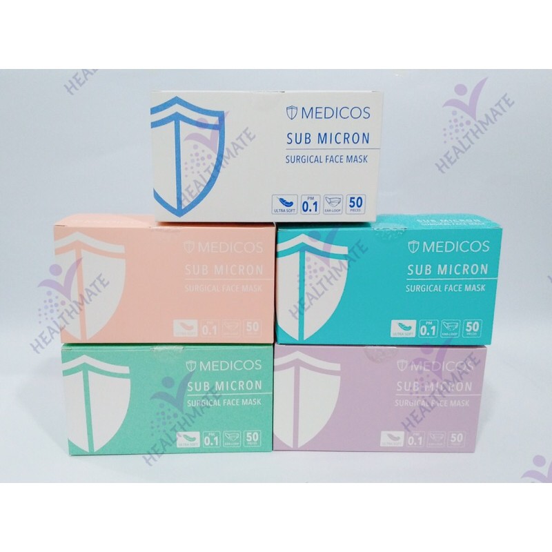 [ORIGINAL & AUTHENTIC] MEDICOS Surgical Face Mask 3 ply Earloop Lumi ...