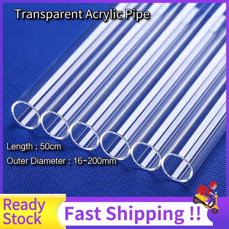 【M'Stock】50CM Transparent Acrylic Pipe l Fish Tank Aquarium Irrigation ...