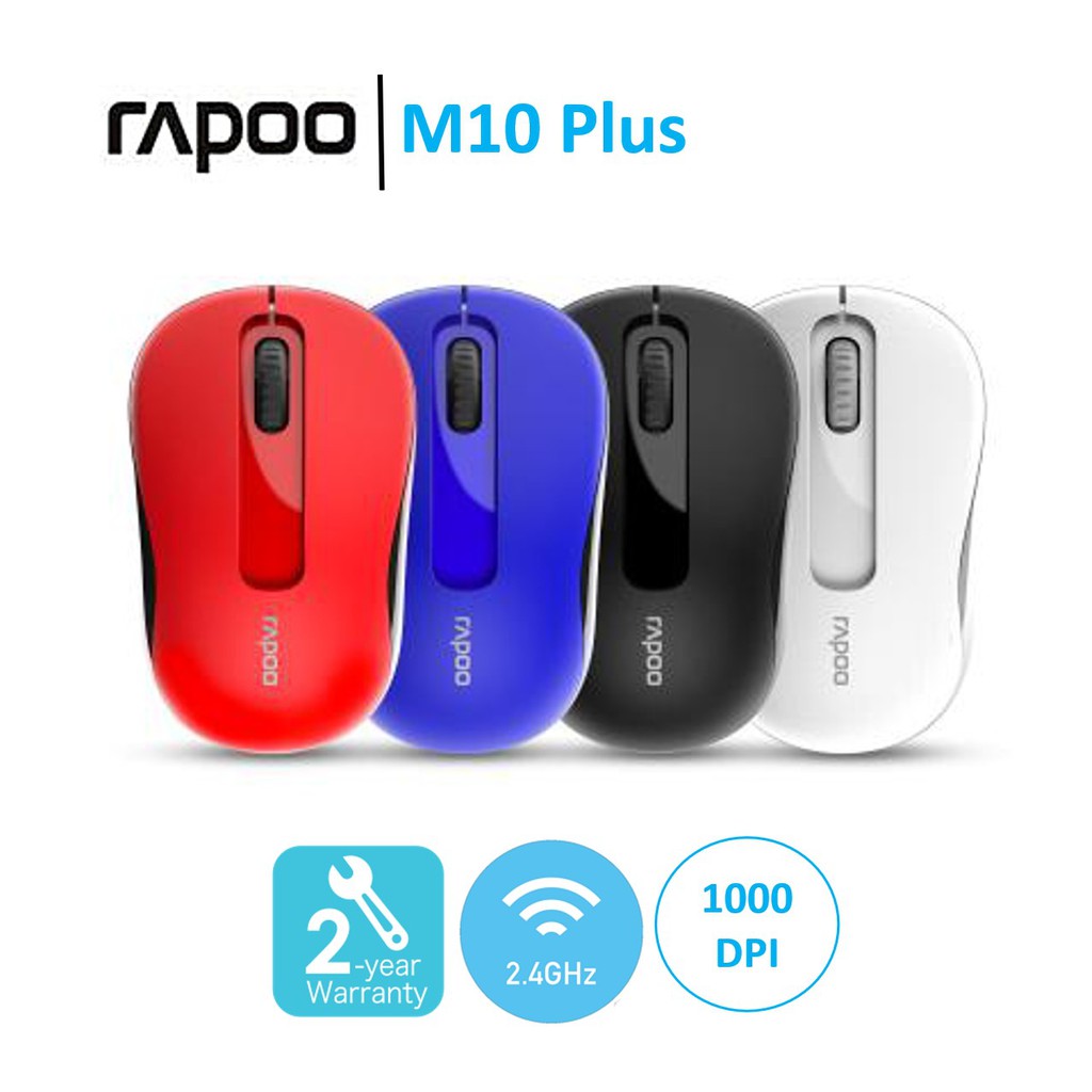 (Genuine) Rapoo M10 Plus 2.4GHz Wireless Optical Mouse | Shopee Malaysia