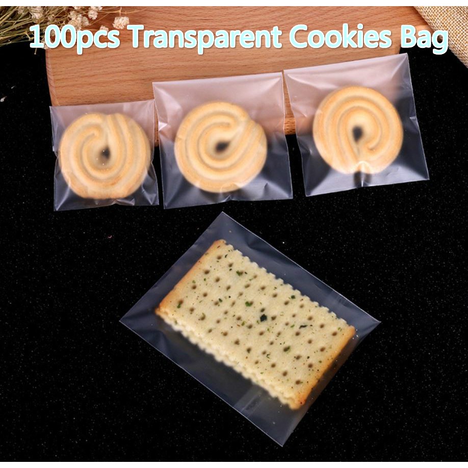 100pcs Transparent Cookies Bag | Shopee Malaysia