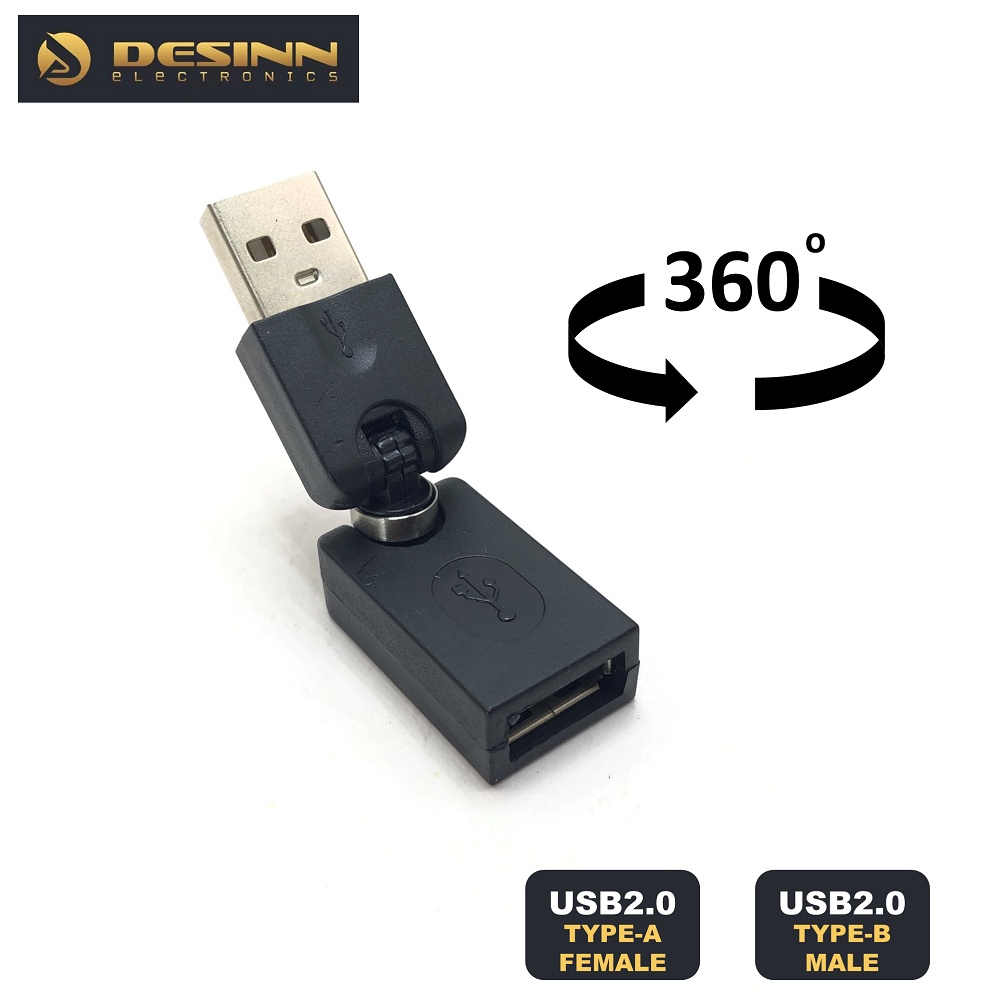 Rotating and Swivel Twist USB 2.0 Type A Male to Type A Female 360 ...