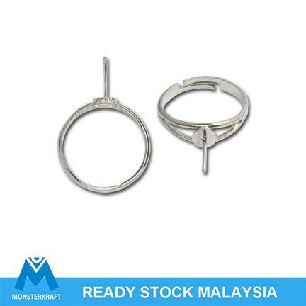 Ring Base, 19x19mm Adjustable, 5mm Pin, Silver-Plated Brass | Shopee ...