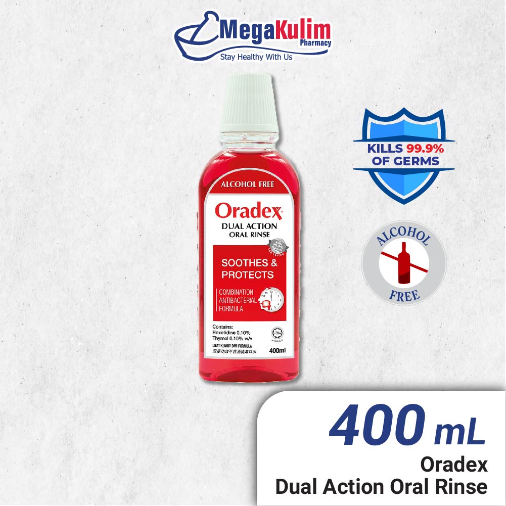 Oradex Mouthwash (90mL / 250mL / 400mL / 750mL) | Shopee Malaysia