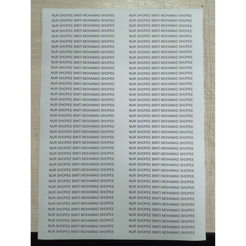 82 pcs / A4 Sticker Nama ( Paper Sticker Name ) | Shopee Malaysia