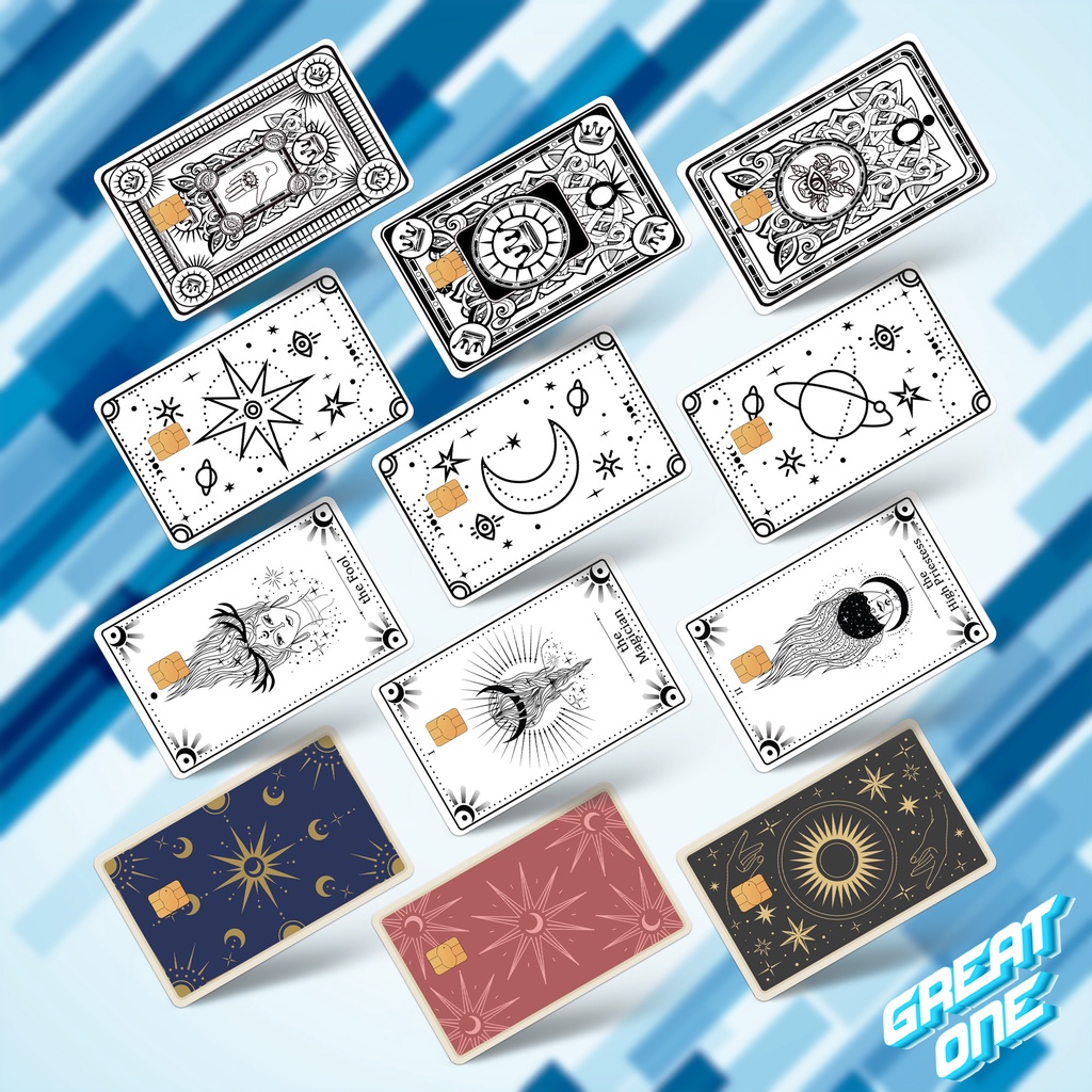 Tarot ATM Bank Sticker Card Cover Access Touch n Go Skin Bank Debit ...