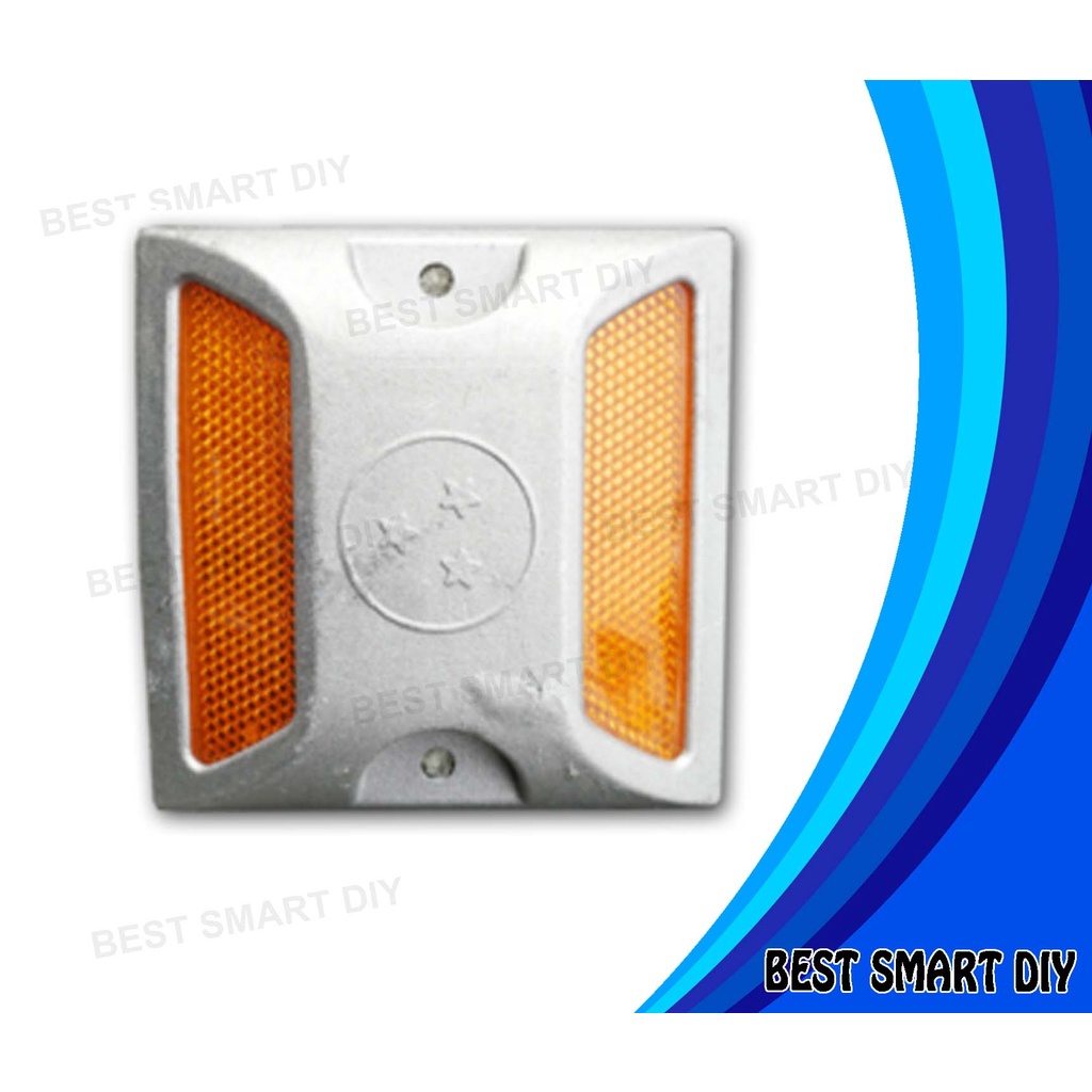 Aluminum Road Stud Reflector (YELLOW) | Shopee Malaysia