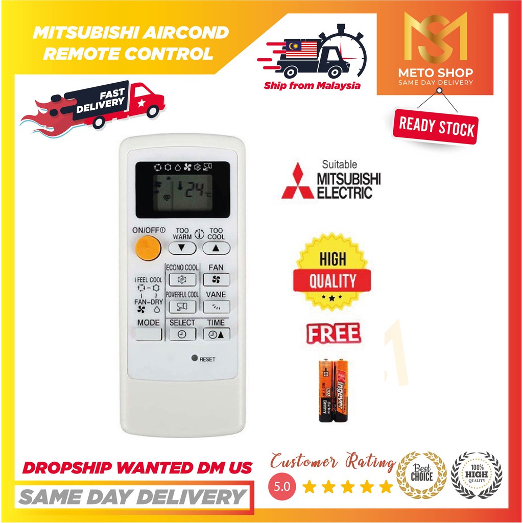 🔥🔥READY STOCK VIRAL🔥🔥Mitsubishi Aircond Remote Control Replacement MP04B MP02B KFR-36G/H MSH ...