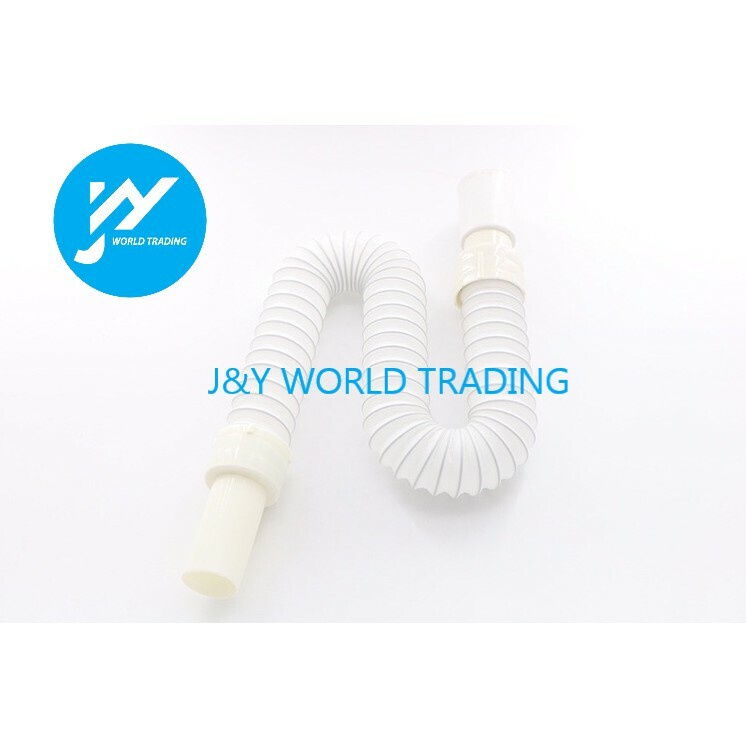 White Kitchen Sink Hose Bathroom Wash Basin Hose Steel Wire Rubber Head ...