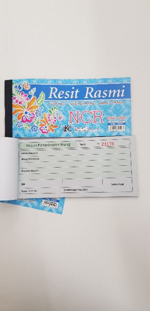 RECEIPT/RESIT RASMI CARBONLESS WITH NUMBERING 2PLY X 25SET | Shopee ...
