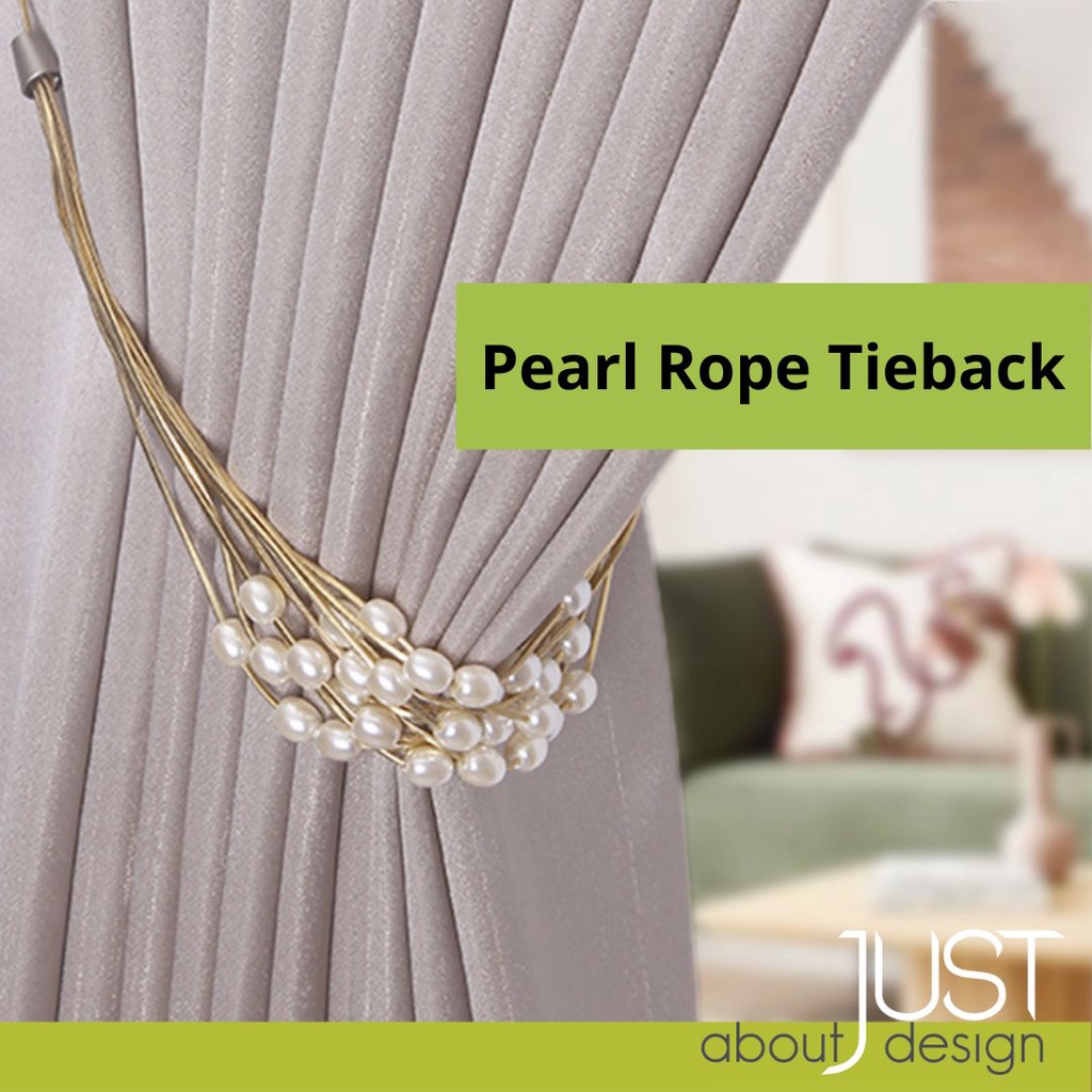 Tali Pengikat 1 pc Langsir Curtain Tieback Pearl Ball Rope Holdback ...