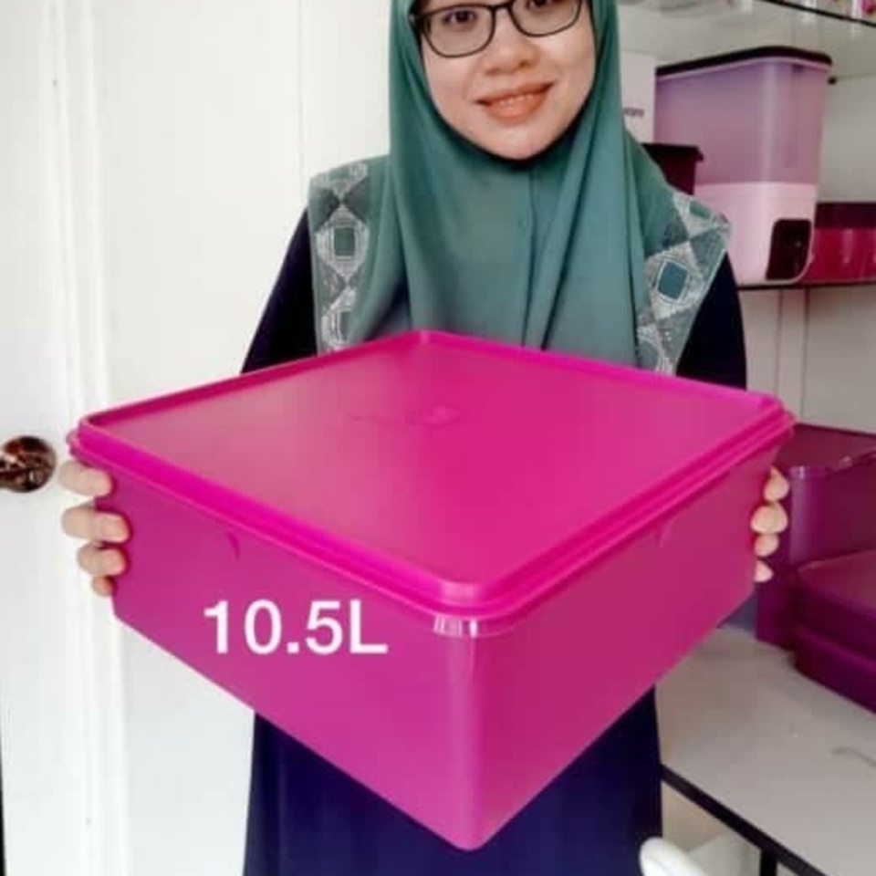 Mega Square Keeper 10.5L Pink TUPPERWARE Ready Stock!! | Shopee Malaysia
