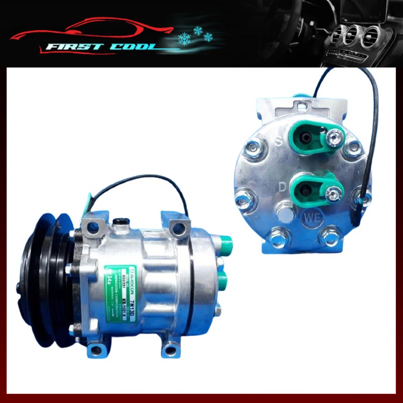 FC SUMITOMO KOBELCO COMPRESSOR 7H13 24V "1B HOLE BELT " BACK PIPING AIR ...