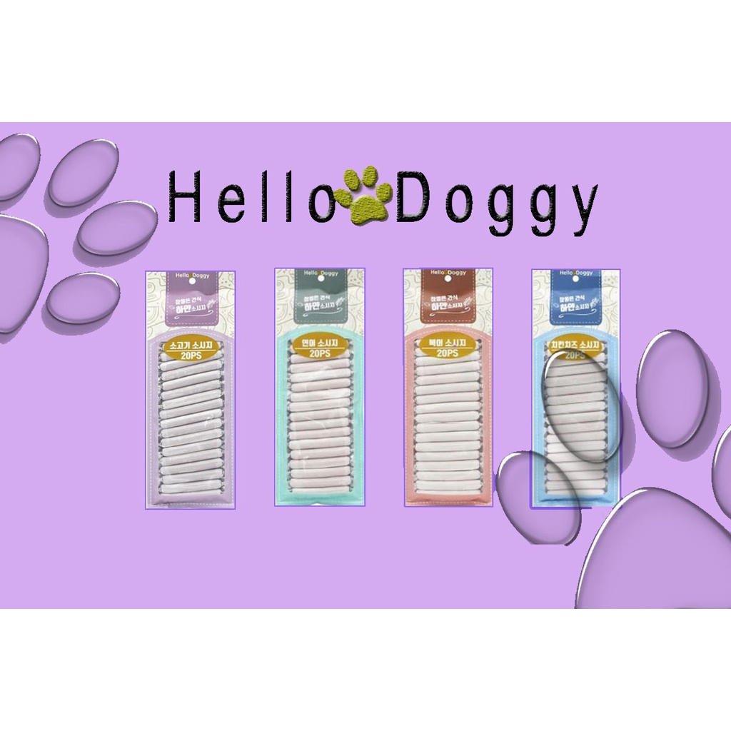 Hello Doggy White Sausage Korean Dog Snacks 180g | Shopee Malaysia