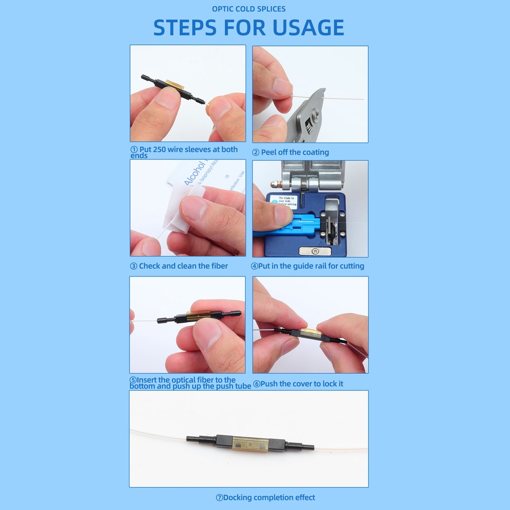 Fiber Optic Connector L925B Bare Fiber Optic Drop Cable Splice Butt ...