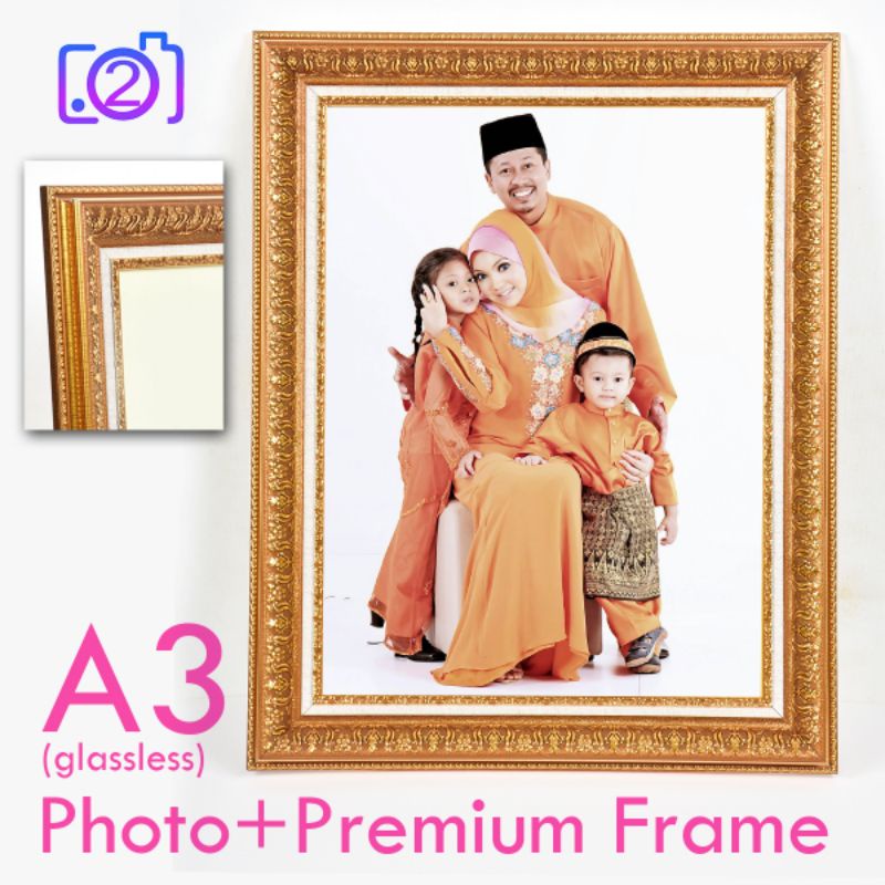Photo + frame #Size A3 to A2#12R to 20R#Gambar Dan Bingkai#Glassless | Shopee Malaysia