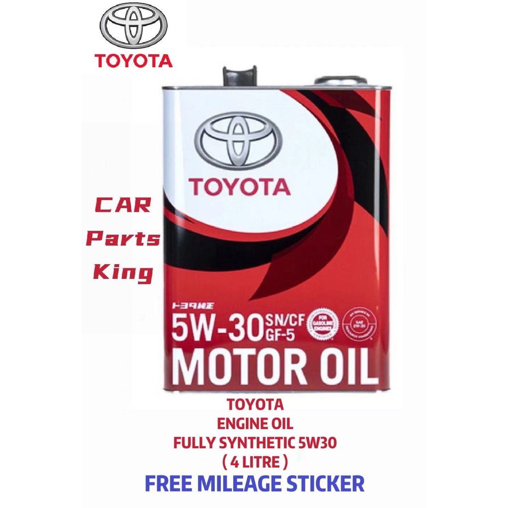 ( 100% ORIGINAL ) TOYOTA ENGINE OIL 5W-30 5W30 FULLY SYNTHETIC SN GF-5 ...