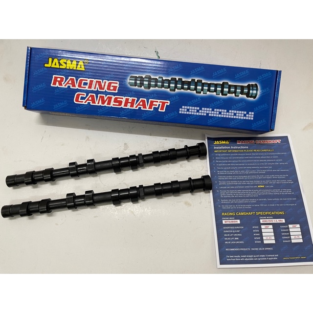 44267 - JASMA® RACING CAMSHAFT 280° / 280° EVO 123 VR4 EVO 3 4G63 Hicam ...