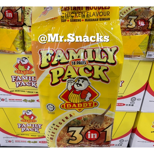 Daddy Mee 3in1 Family Pack Chicken Flavour (18pcs @80gr) | Shopee Malaysia