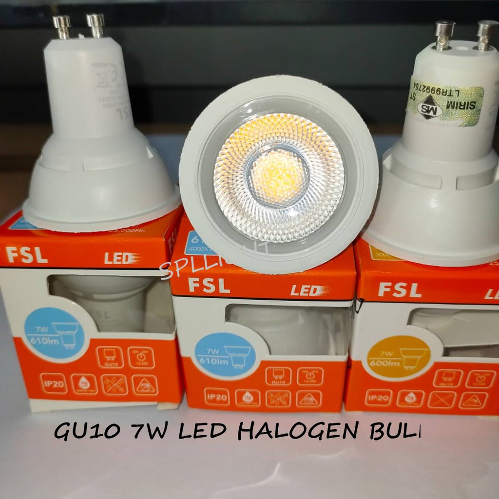 {SIRIM APPROVED} FSL GU10 MR16 LED Bulb Eyeball Spotlight 5W 7W Spot Light Bulb Eye Ball ...