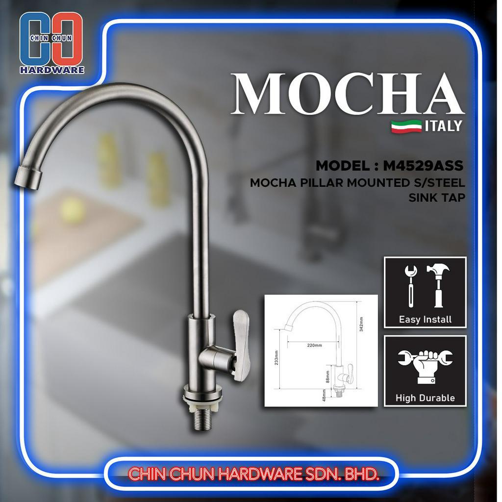 MOCHA - PILLAR-MOUNTED SINK TAP HIGH QUALITY PREMIUM PIPE KITCHEN TOP ...