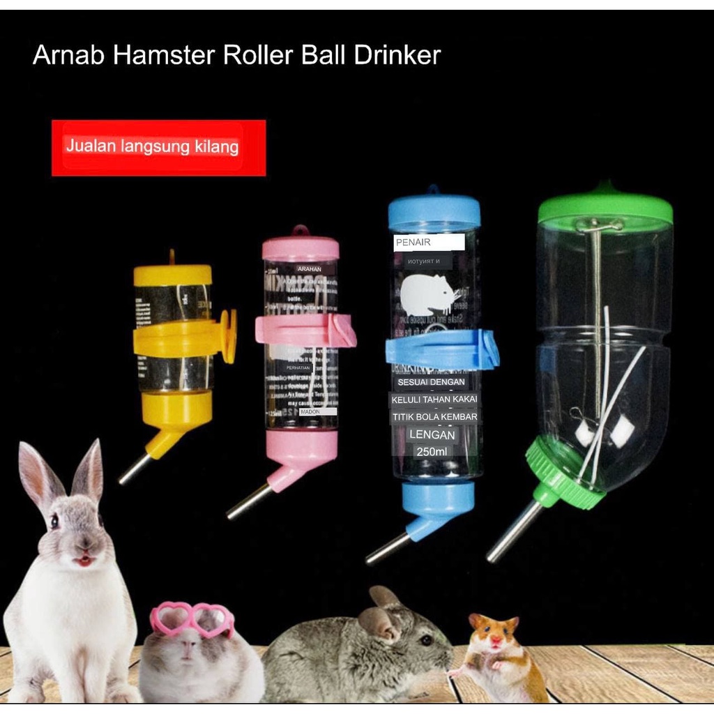 Hamster Drinking Bottle Pet Water Bottle Bekas Minum Hamster dan Rabbit ...