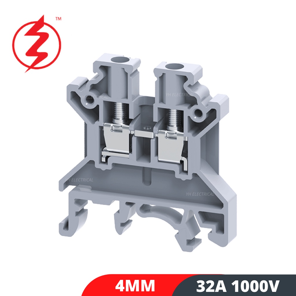 4MM 32A Din Rail Terminal Block Screw Wire Terminal UK Connector ...