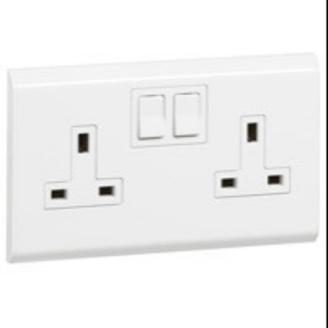Legrand Belanko 13A 2Gang Switch Socket - DOUBLE SWITCH SOCKET FOR WALL ...