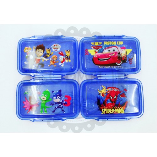 Comel Kids Cartoon Mario Spiderman Ultraman Car Paw Patrol Lunch Box ...