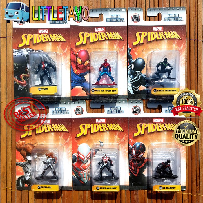 Jada NANO SPIDERMAN SET 6 PCS - SPIDER-MAN 2099 VENOM SPIDER GIRL PROTO ...