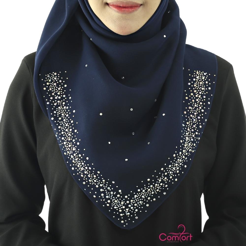 [HIDAYU PREMIUM] Star Glimmer Tudung Bawal Cotton Batu Manik Tabur ...