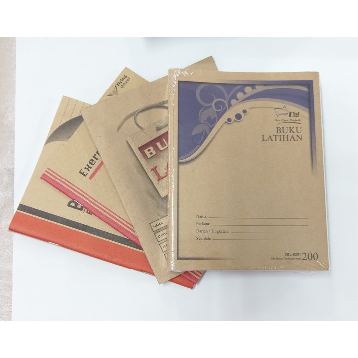 F5 Kraft Cover Buku Latihan / Exercise Book 40/60/80/100/120/200 page ...