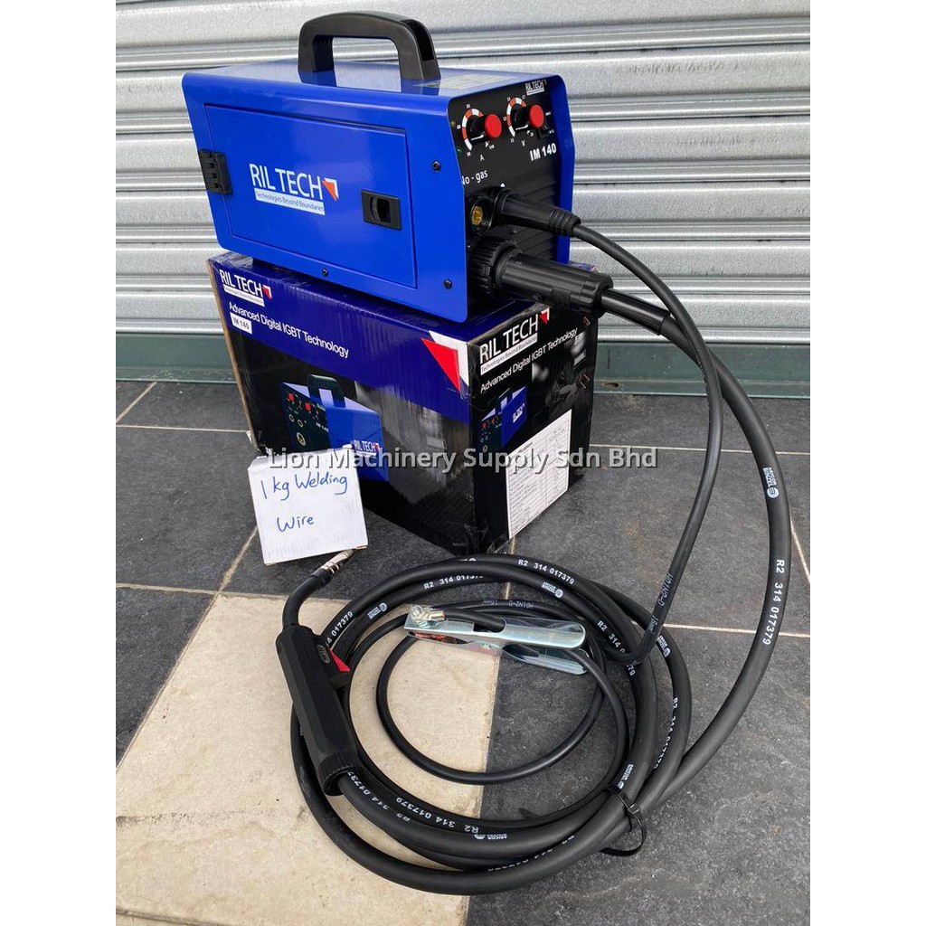 RILTECH 2IN1 GASLESS MMA/MIG WELDING MACHINE IM140 FREE 1 ROLL GASLESS ...
