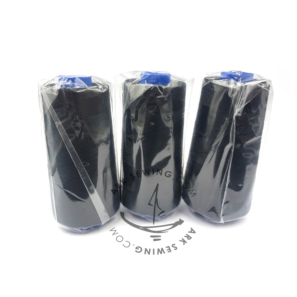 3000m / 4000m BLACK POLYESTER THREAD ( BENANG JAHIT HITAM 100G / 150g ...