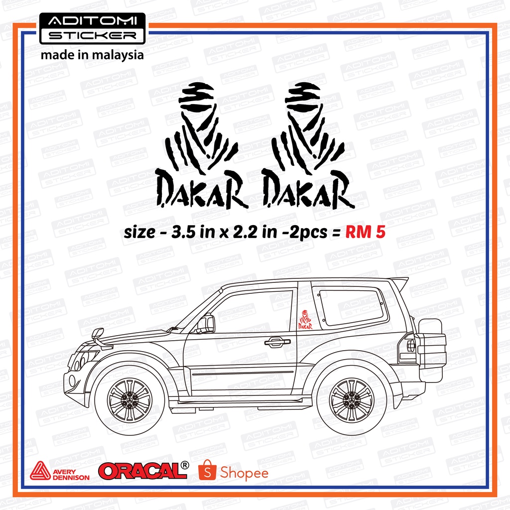 Decals Dakar Rally Off Road diecut sticker | Shopee Malaysia