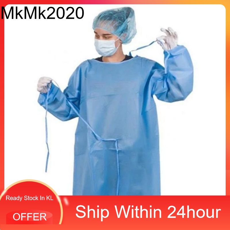 Ppe Blue Frontliner Disposable Ppe Suites Baju Ppe Medical Isolation