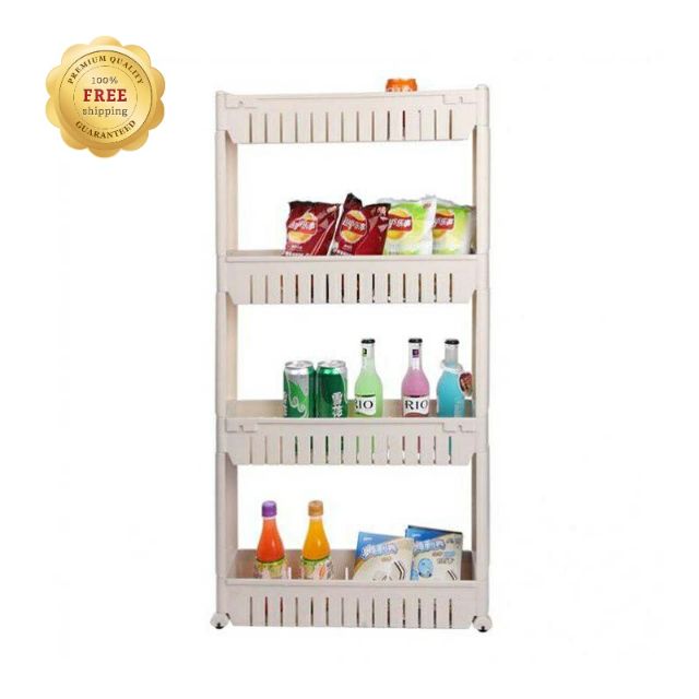 4-Tiers multi Slim Rack with Wheels | sitisaidatulnisa | Shopee Malaysia