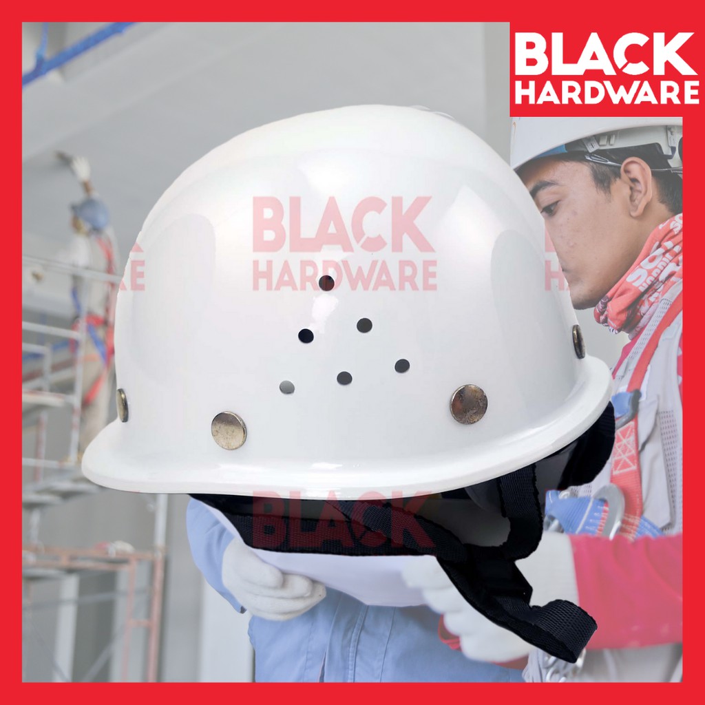 Black Hardware Fiberglass Safety Protective PPE Construction Head ...