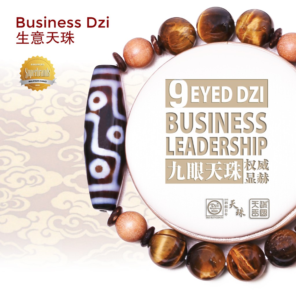 Dzi Kingdom 9 Eyed Dzi Business Leadership Bracelet/Necklace | Shopee ...