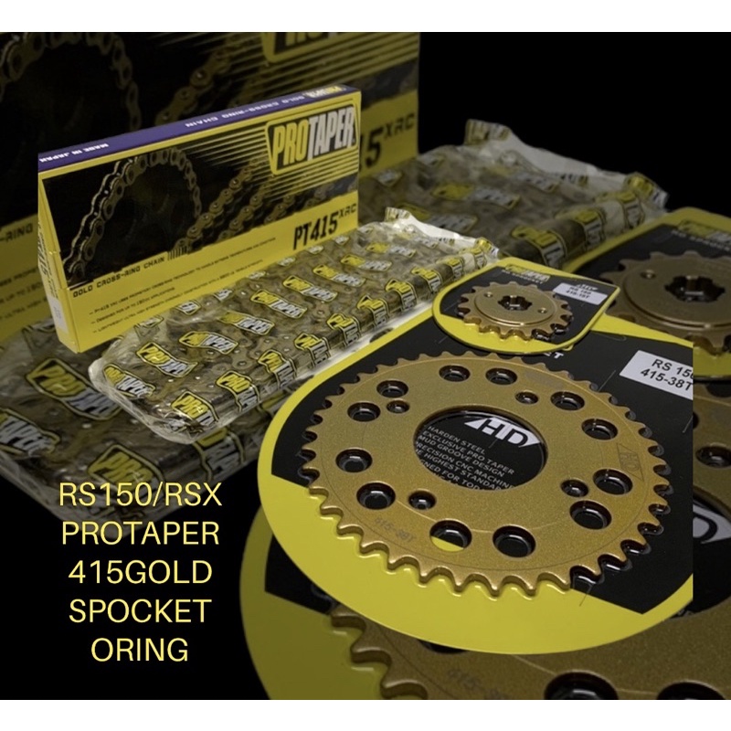 RS150/RSX PROTAPER 415 ORING GOLD SPOCKET SET | Shopee Malaysia