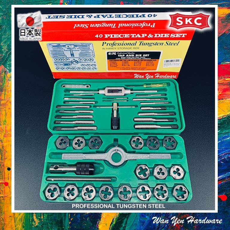 40pcs SKC Hand Tap and Die Set BWS & Metric / Professional Grade (Made In Japan 🇯🇵 ) | Shopee ...
