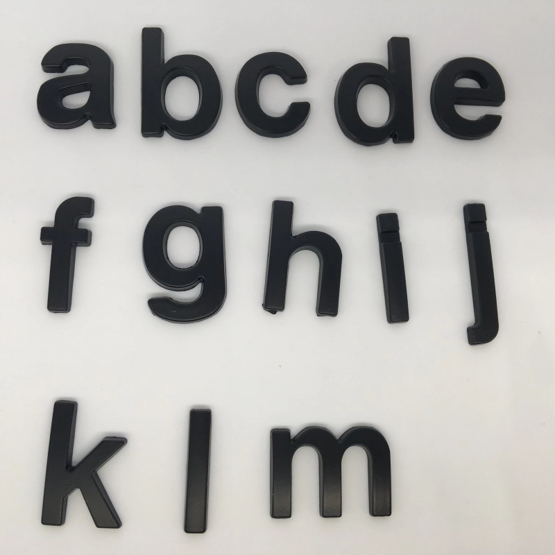 1pcs 3D Car Decals 25mm Metal Diy Lower Case Numbers And Letters ...
