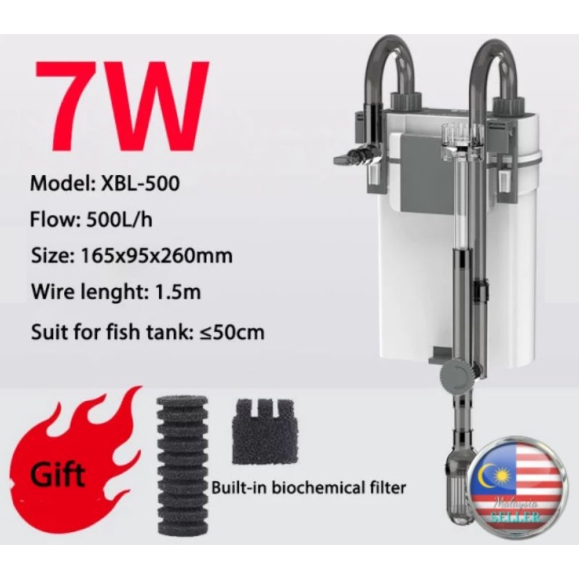 Aquarium SunSun XiaoLi Hang On HOB Filter With Skimmer Waterfall ...