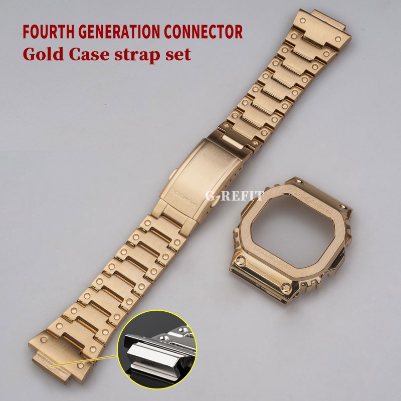 G-Refit 316 Stainless Steel DW5600 GW-B5600 G5600E Metal Case Strap GW ...